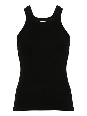 Closed Logo-embroidered Ribbed Tank Top - Black
