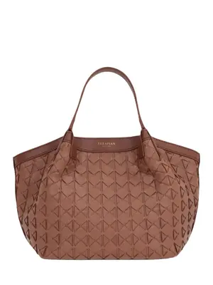 SERAPIAN Mosaico Mini Tote Bag - Brown