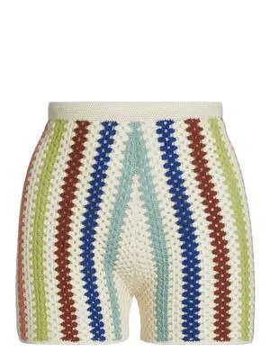 ESCVDO Camino Plaza Crochet Shorts
