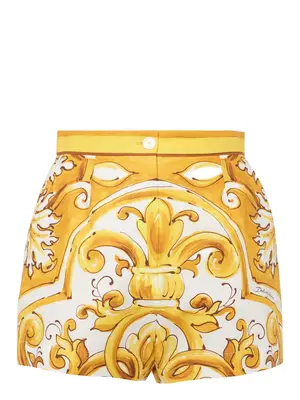 DOLCE & GABBANA Dolce&Gabbana Majolica High-Rise Shorts
