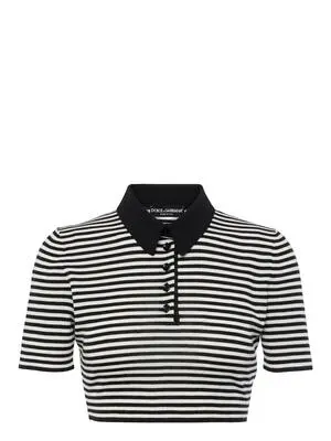 DOLCE & GABBANA Dolce&Gabbana Cropped Wool Polo Shirt
