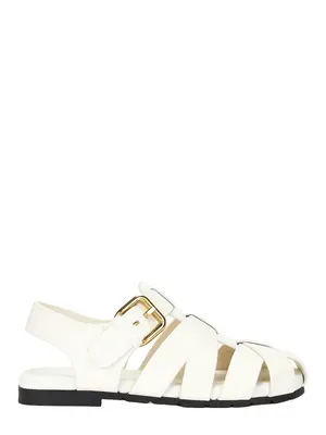 Bottega Veneta Alfie Flat Sandal - White