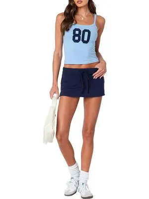 EDIKTED Bayside Slitted Micro Skort Navy