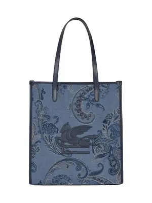 Etro Medium Love Trotter Denim Tote Bag - Blue