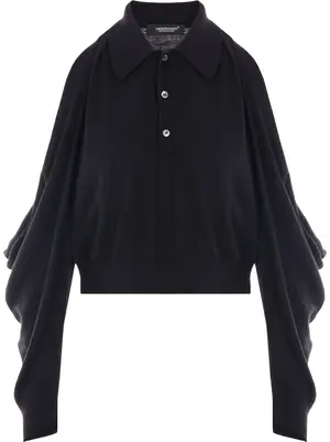 UNDERCOVERISM Cut-out Polo Top - Black