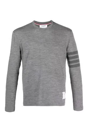 Thom Browne 4-bar Stretch-wool T-shirt - Grey