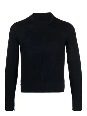Thom Browne 4-bar Waffle-knit Jumper - Blue