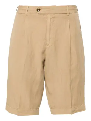 PT TORINO Pleated Bermuda Shorts - Neutrals