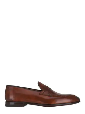 Bontoni Festoso Almond-toe Leather Loafers - Brown