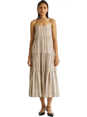 Madewell Reistor Strappy Maxi Dress - Ecru
