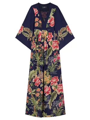 Etro Printed Silk-crepe Maxi Dress - Multi