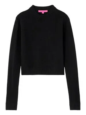 THE ELDER STATESMAN Cropped Cashmere Sweater - Black