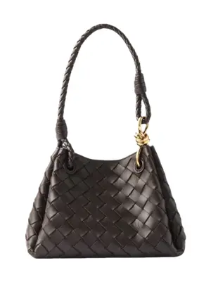 BOTTEGA VENETA Parachute Intrecciato Leather Shoulder Bag