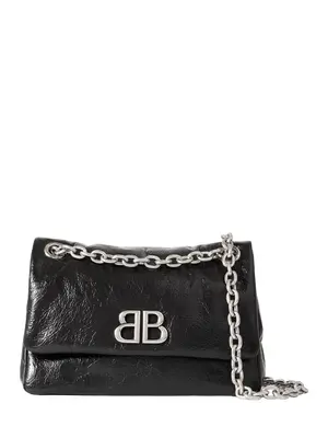 BALENCIAGA Balenciaga Monaco Mini Textured-leather Shoulder Bag