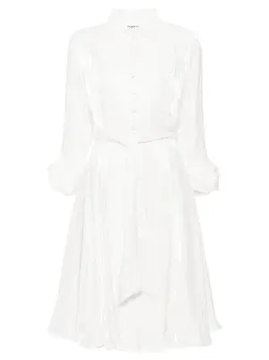 BARUNI Carina Satin Shirt Dress - White