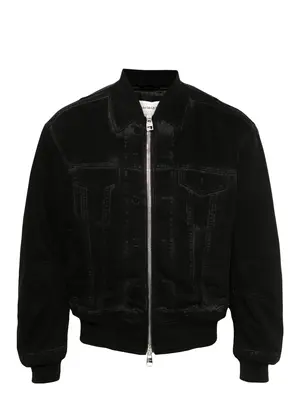 Alexander McQueen Denim Bomber Jacket - Black