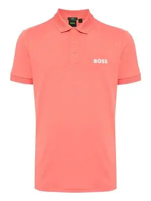BOSS Logo-appliqué Short-sleeve Polo Shirt - Pink