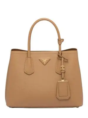 Prada Saffiano Leather Tote Bag - Brown