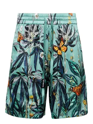 NAHMIAS Botanical Silk-blend Shorts - Green