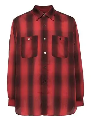 Needles Plaid Check-print Long-sleeve Shirt - Red
