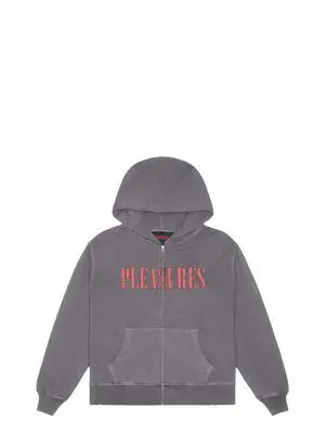 PLEASURES Onyx Zip-up Hoodie - Grey