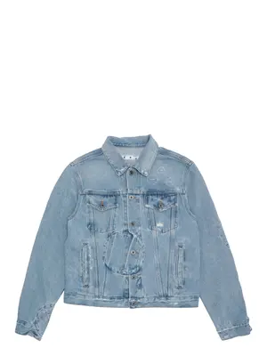 Off-White Arrow Twist Denim Jacket - Blue
