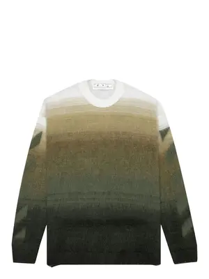 Off-White Diag Brushed Knit Crewneck - Green