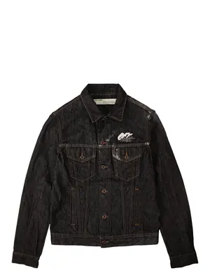 Off-White Slim Denim Jacket - Black