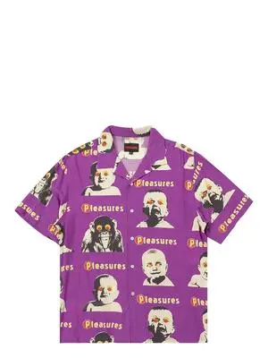 PLEASURES Head Button Down - Purple