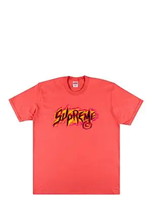 Supreme Scratch Tee 'bright Coral' Pink