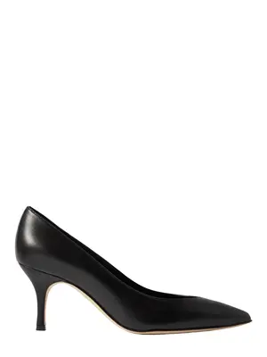 Manolo Blahnik Kietta 70 Leather Pumps - Black
