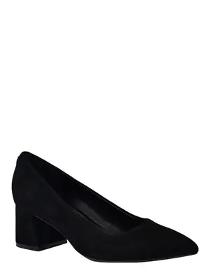 Calvin Klein Calvin Klein Lenott Leather Pumps Black Suede