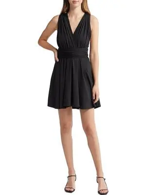 NIKKI LUND Belle Cross Back Mini Dress - Black