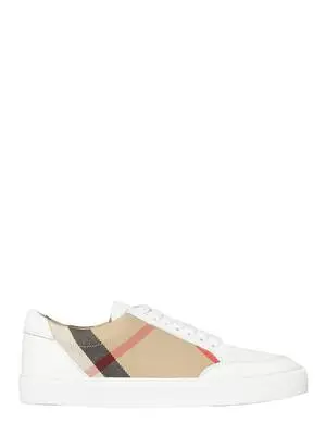 Burberry Lace Up Sneakers - White