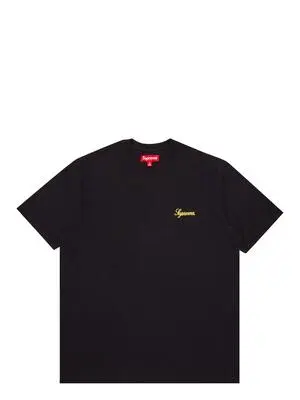 Supreme Washed Script Short-sleeve Top - Black