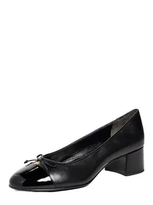 Tory Burch 45mm Cap-toe Pumps - Perfect Black / Perfect Black