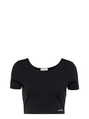 ALAÏA Alaïa Logo Crop Top