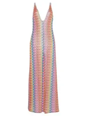 Missoni Zig Zag Pointelle Maxi Dress - Multicoloured