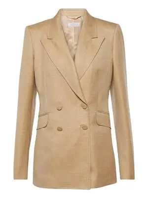 Gabriela Hearst Wool, Silk, And Linen Blazer - Beige