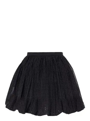 Alaïa Cotton-blend Poplin Miniskirt - Black