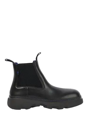 Burberry Leather Chelsea Boots - Black