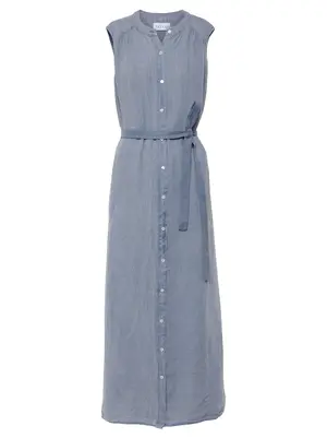 Velvet By Graham & Spencer Luna Linen Maxi Dress - Blue