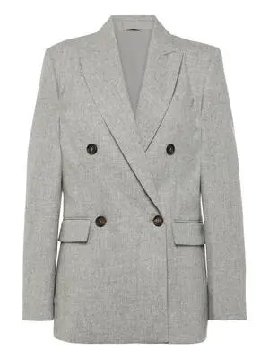 BRUNELLO CUCINELLI Brunello Cucinelli Wool And Cashmere Flannel Blazer