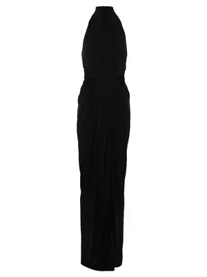 Alaïa Halterneck Draped Gown - Black