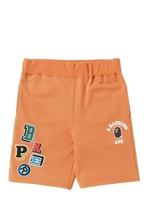 A BATHING APE Fonts Sweat Shorts - Orange