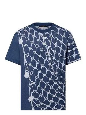 LOUIS VUITTON Cotton Shortsleeved Crewneck - Navy Blue
