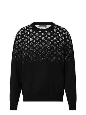 LOUIS VUITTON Gradient Cotton Crewneck Sweatshirt - Black/white