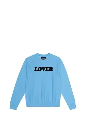 BIANCA CHANDON Lover Crewneck Pullover - Baby Blue/black