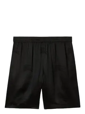 Burberry Ekd Silk Shorts - Black