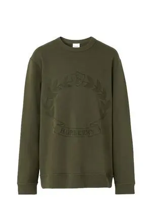 BURBERRY Oak Leaf Crest Embroidered Sweatshirt